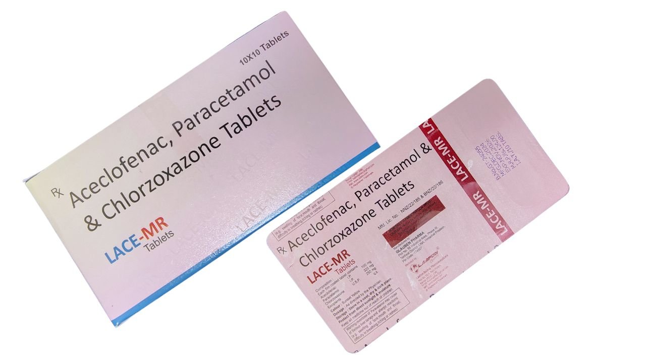 Lace-MR Tablet: Aceclofenac Paracetamol & Chlorzoxazone Tablets ...
